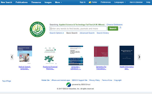 ฐานข้อมูล Applied Science & Technology Full Text – MJU The Library