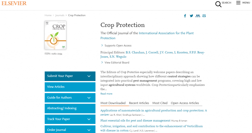 Crop Protection – MJU The Library