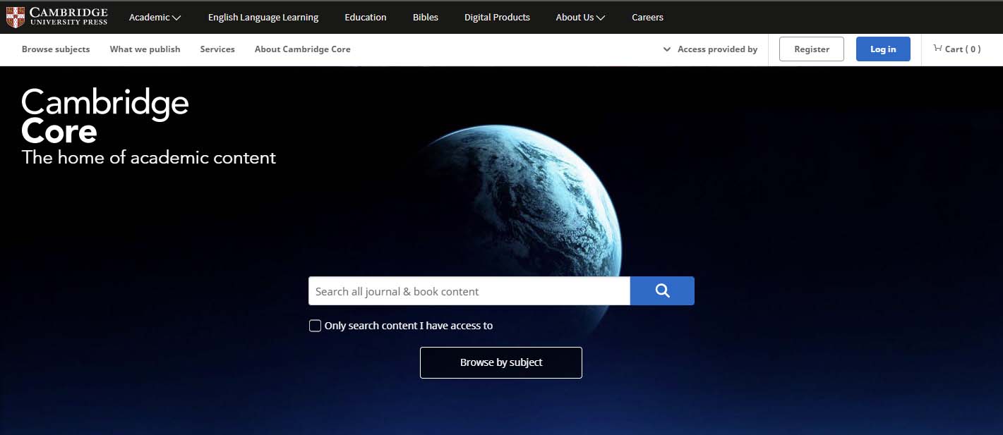 Cambridge Core – MJU The Library