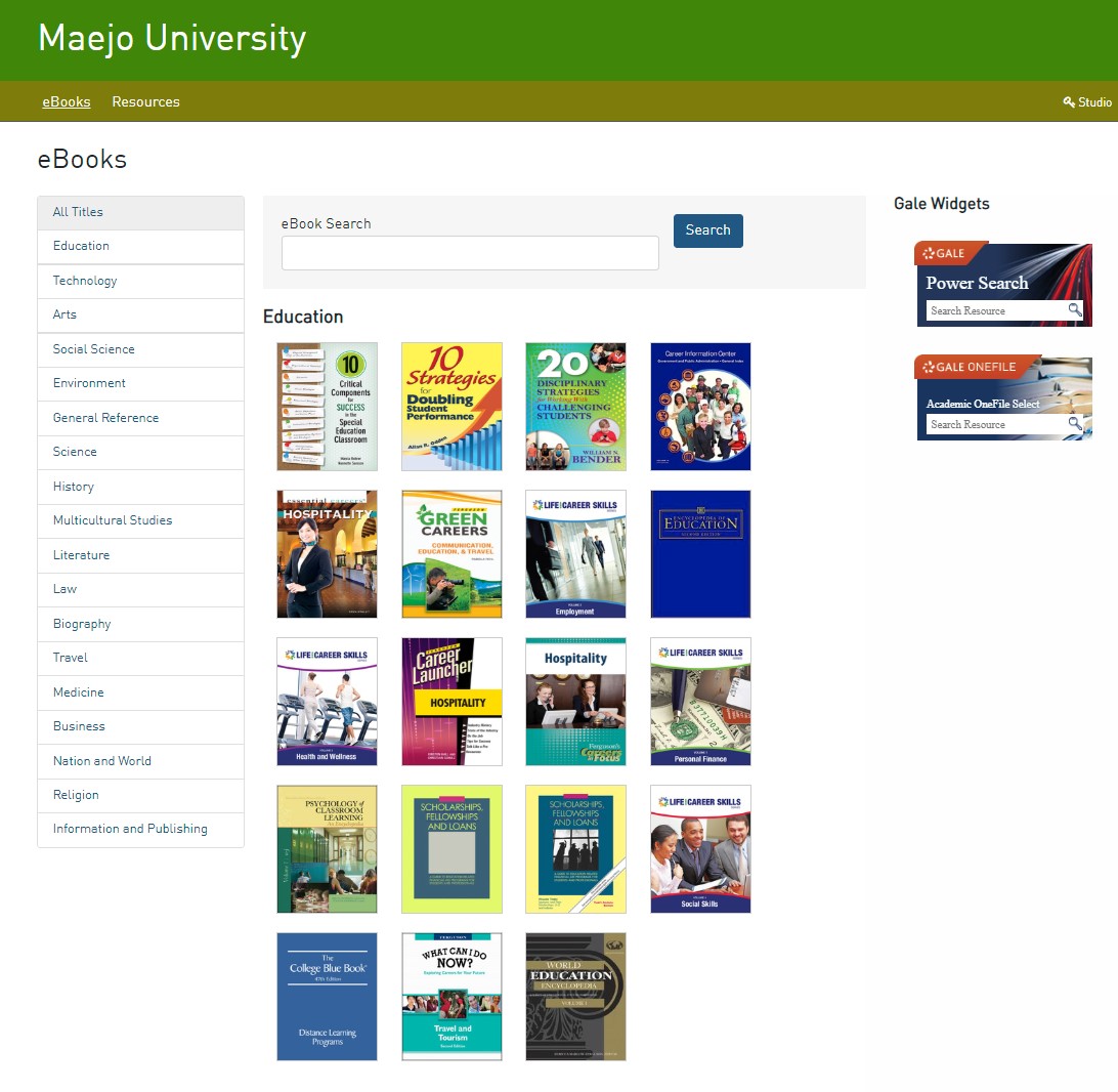 GALE CENGAGE Learning eBook – MJU The Library