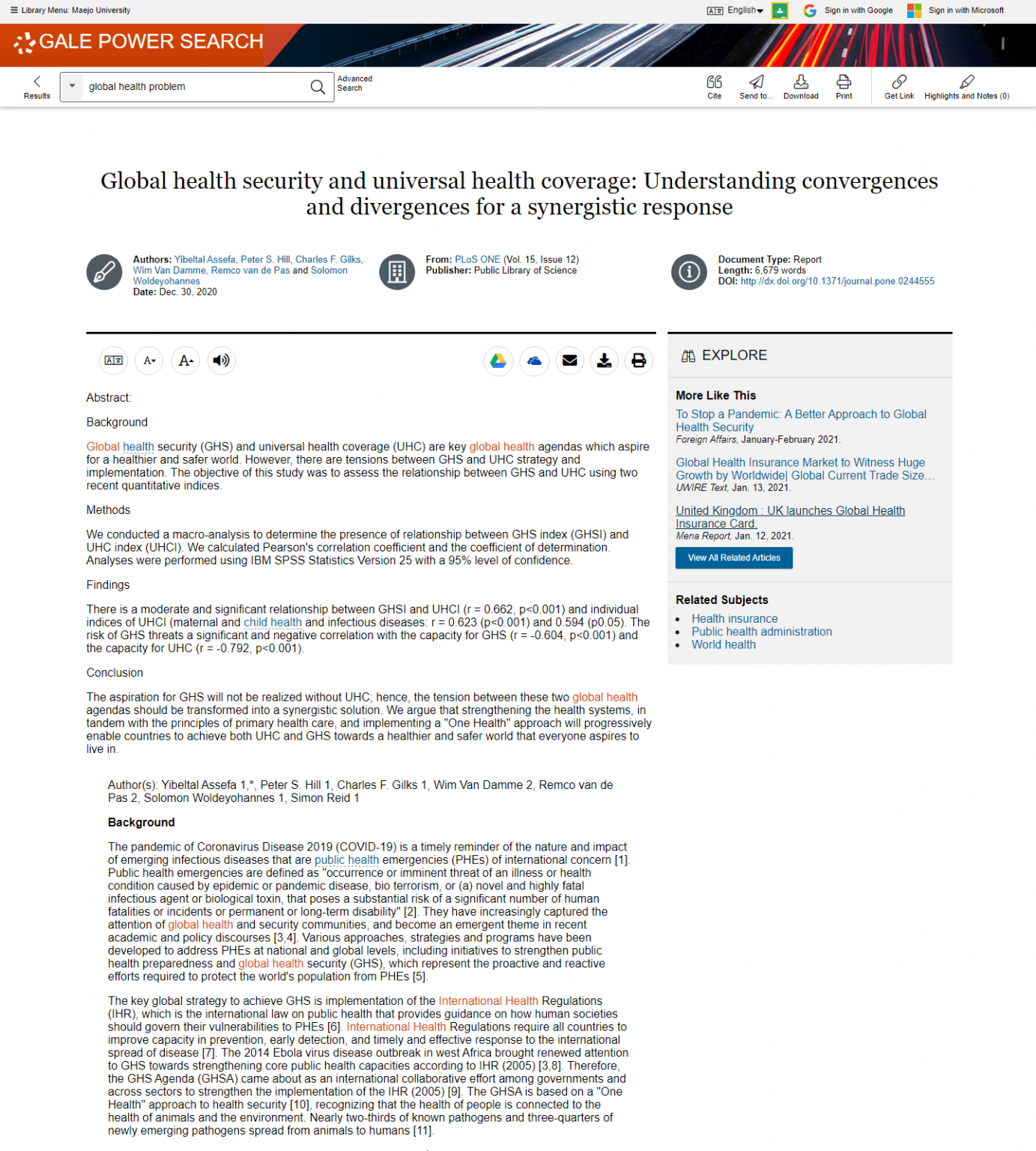 Gale Power Search – MJU The Library