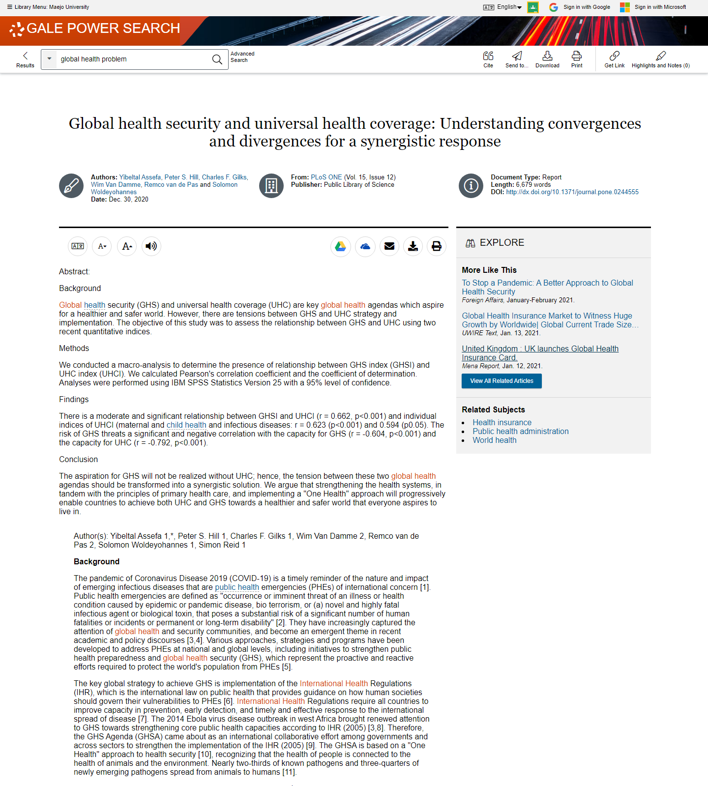 Gale Power Search – MJU The Library